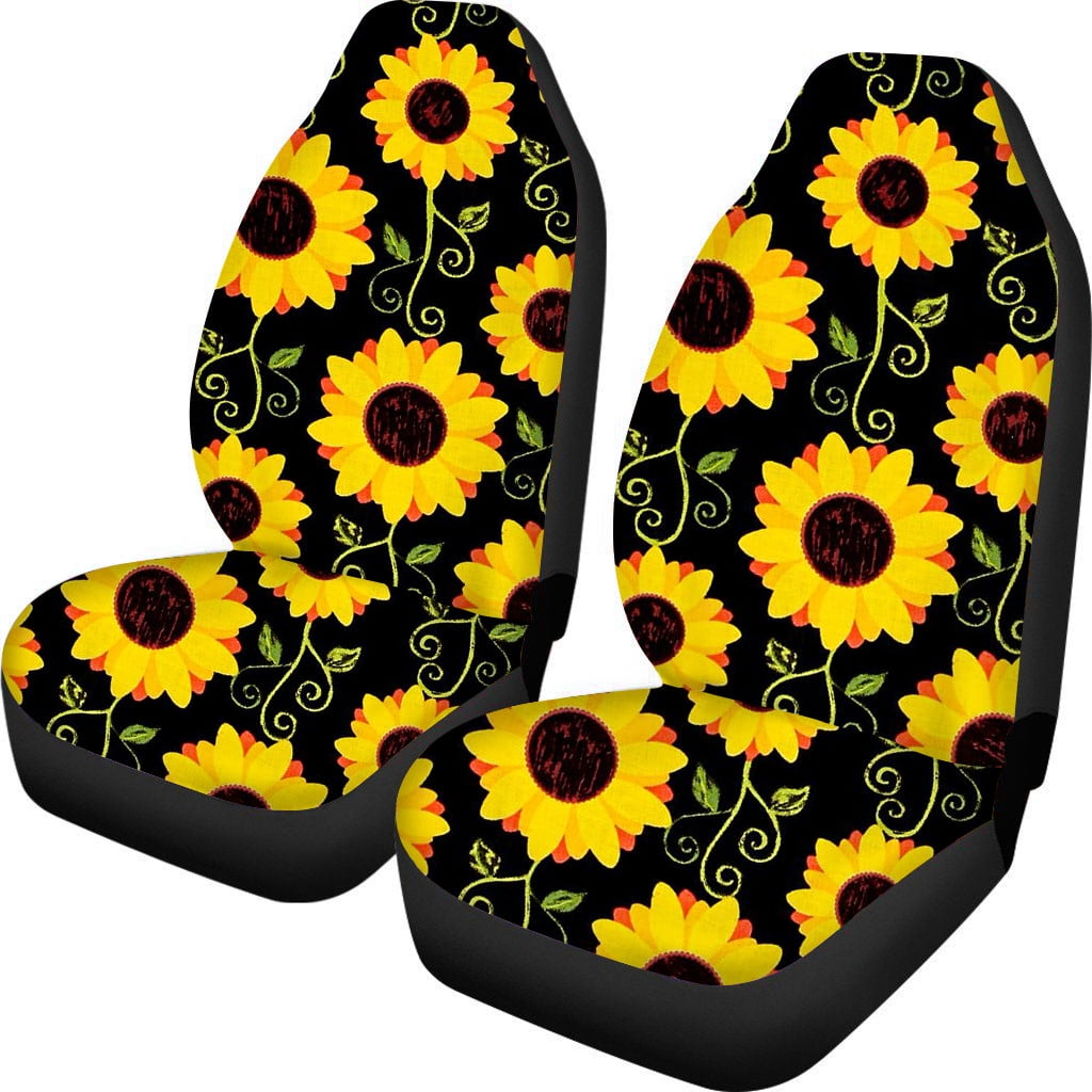 INSTANTARTS Automotive Seat Covers for Women Girls Pretty Sunflower ...