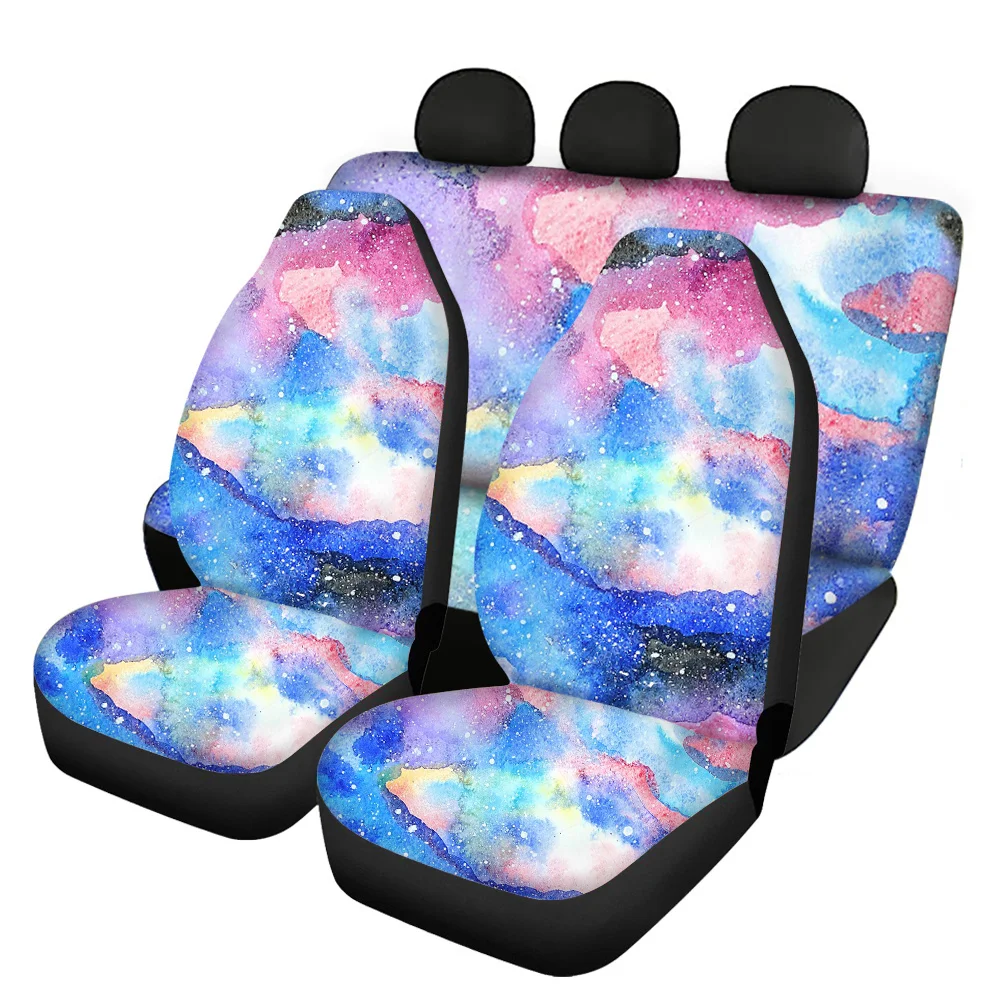 INSTANTARTS Fantasy Starry Sky Design Car Trim Seat Covers Set Easy ...