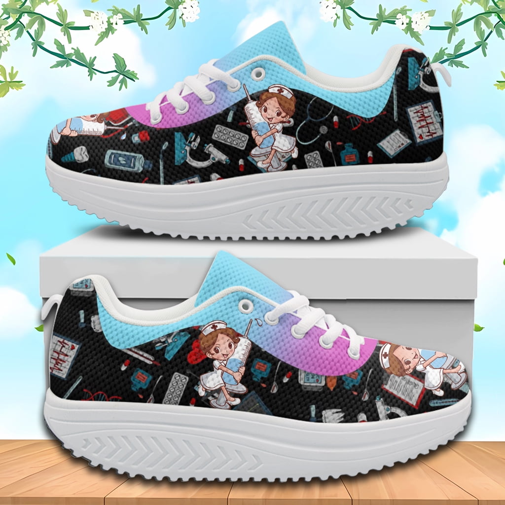 INSTANTARTS Medical Room Nurse Sneakers Emergency Room Mesh Swing Shoes ...