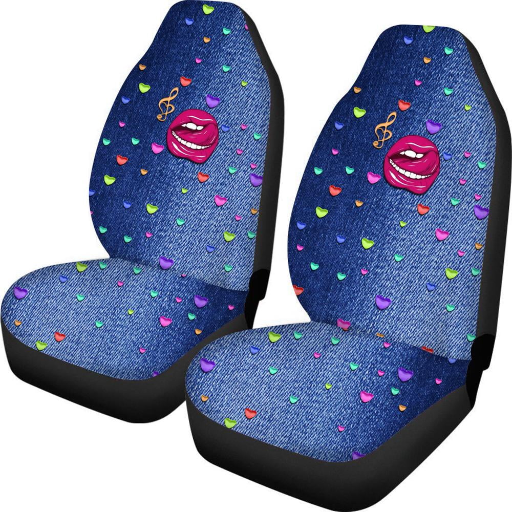 INSTANTARTS Stylish Musical Note Prints Front Seats Only Heavy-Duty ...