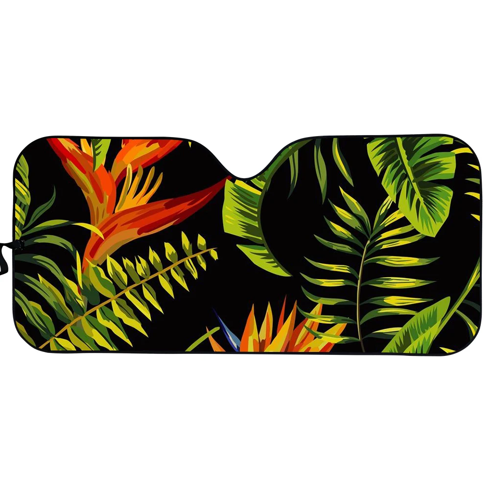 INSTANTARTS Tropical Coconut Tree Printed UV and Heat Auto Shade for ...