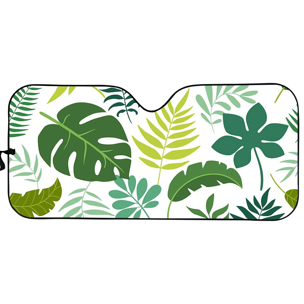 INSTANTARTS Tropical Coconut Tree Printed UV and Heat Auto Shade for ...