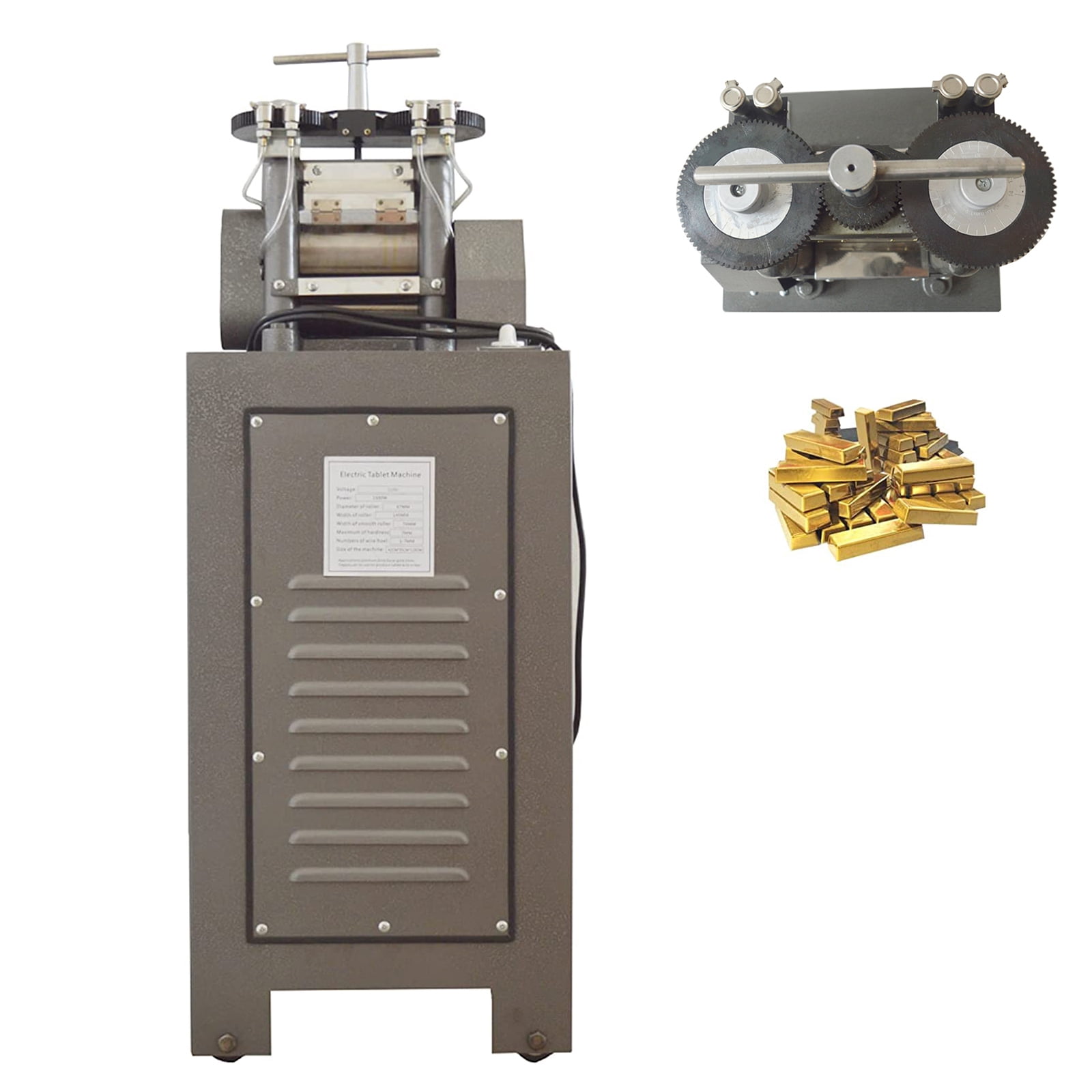INTBUYING 1.5P Electric Jewelry Gold Rolling Mill Soft Metal Press ...