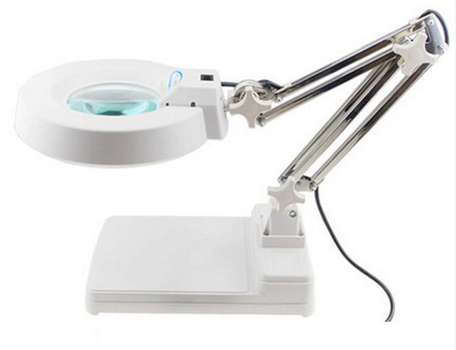 INTBUYING 10X Magnifier LED Lamp Light Magnifying White Glass Lens Desk ...