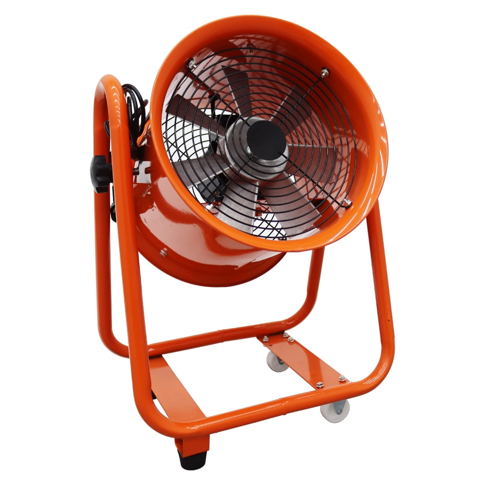 INTBUYING 12” 220V Axial Fan Mobile Cylinder Pipe Spray Booth Paint ...