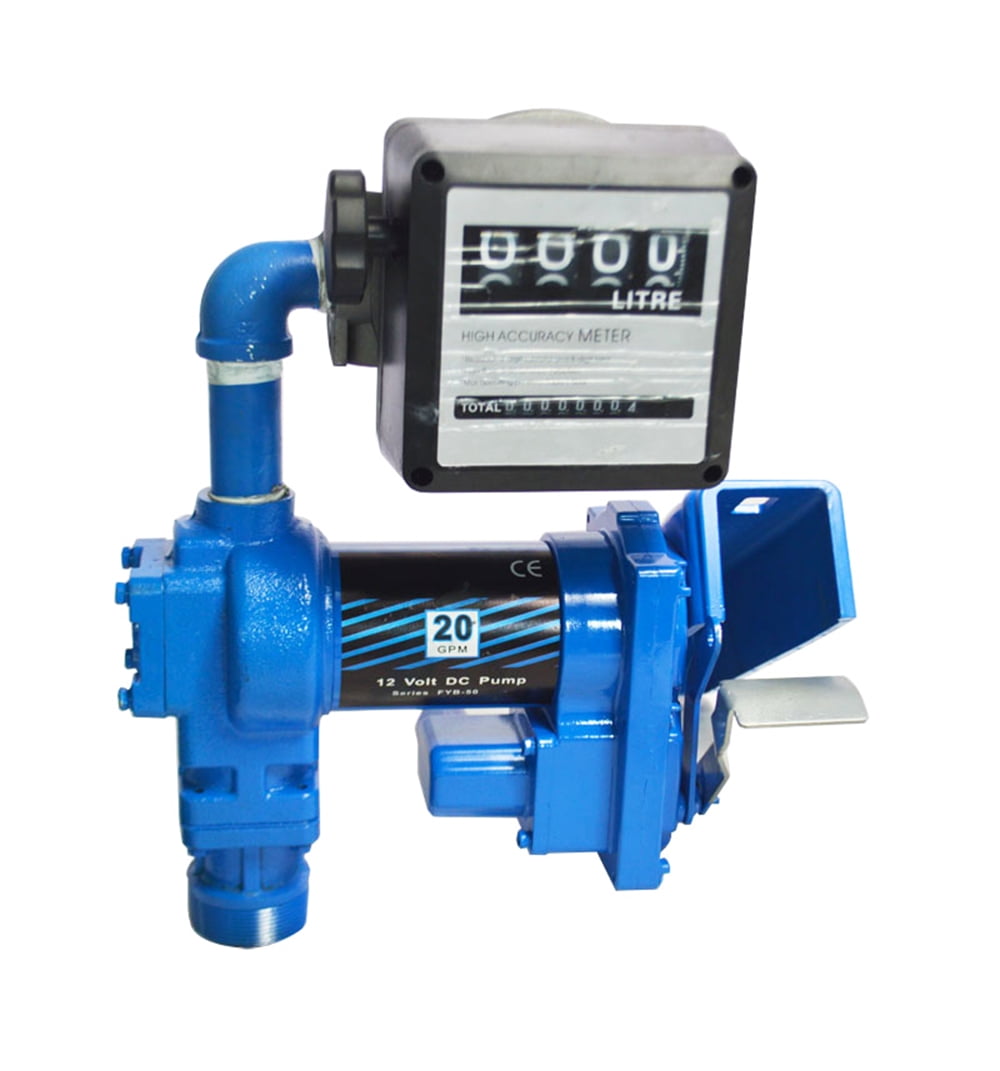 INTBUYING 12V Gasoline Diesel Anti-Explosive Fuel Transfer Pump with ...