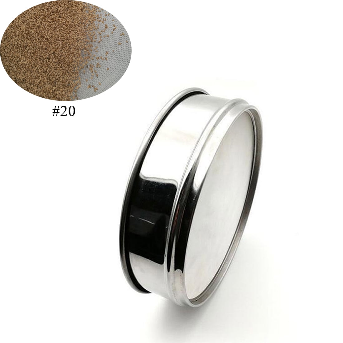 INTBUYING 20 Mesh Stainless Steel Mesh Frame Sieves φ7.87inch - Walmart.com