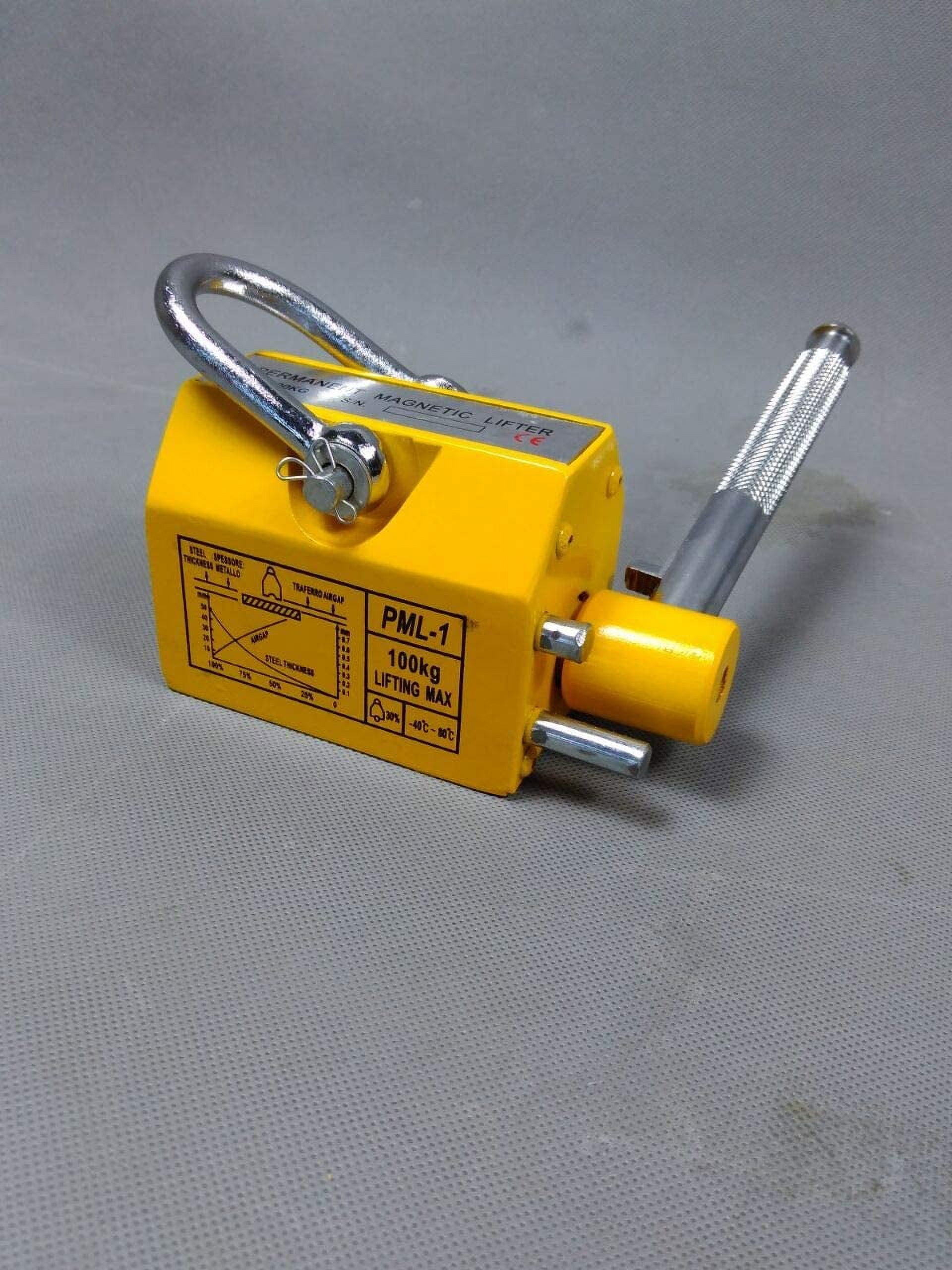 INTBUYING 220lbs/100kgs Steel Magnetic Lifter Heavy Duty Crane Hoist ...