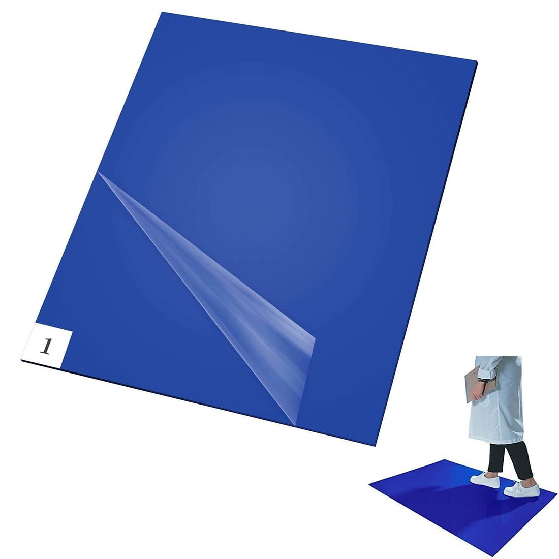 INTBUYING 24x36in Blue Sticky Mat, Adhesive Tacky, 300 Sheets, Ideal ...