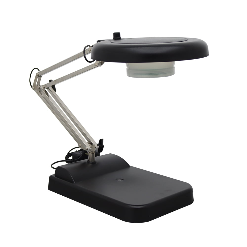 INTBUYING 30X Benchtop Magnifier Lamp Adjustable LED Light Magnifying ...