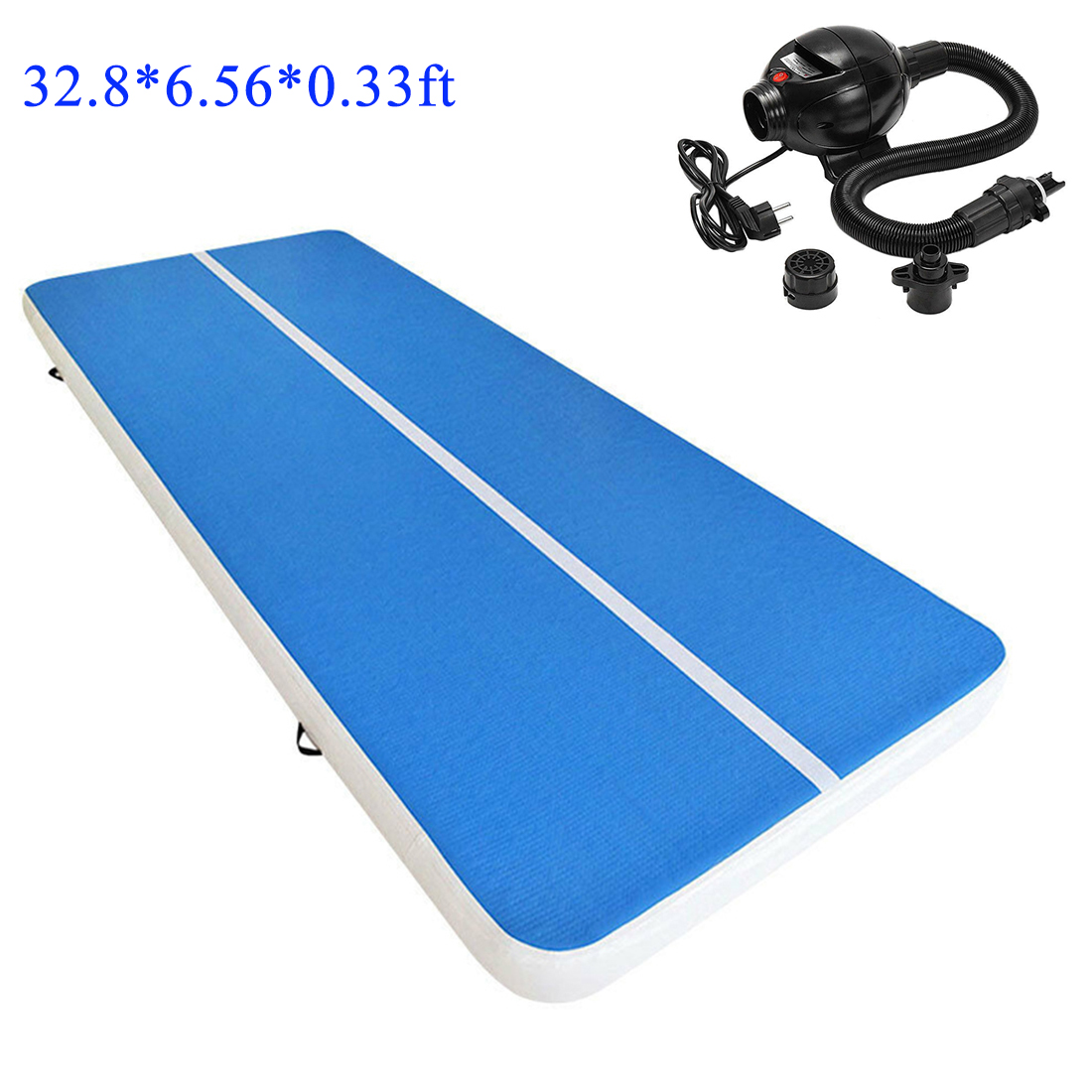 INTBUYING 32.8ft Inflatable Gym Mat Training Yoga Tumbling Exercise Mat ...