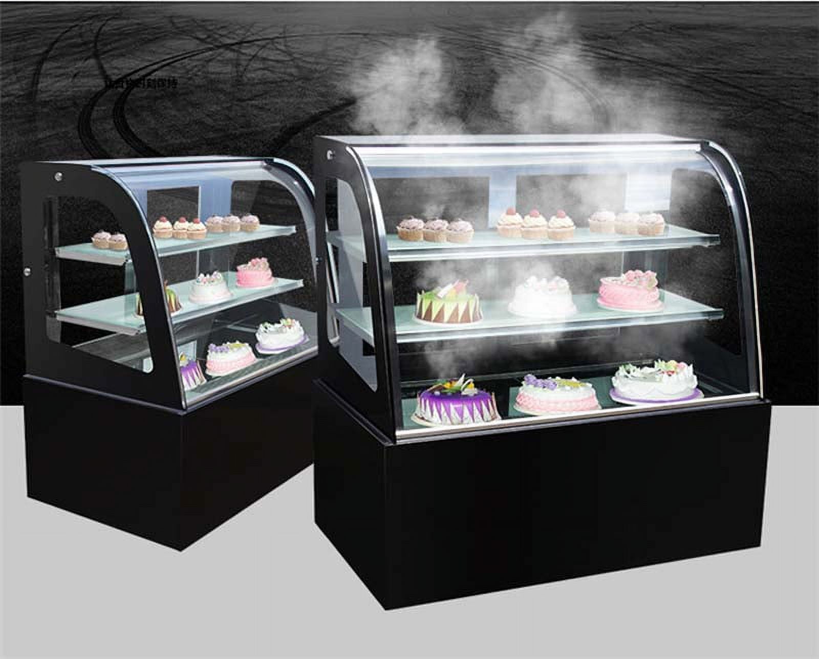 INTBUYING 35" Countertop Refrigerated Cake Showcase Curved Commercial ...
