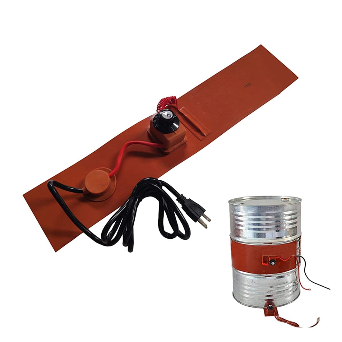 INTBUYING 4”*70” Oil Tank Drum Barrel Band Heater Rubber Heater for ...