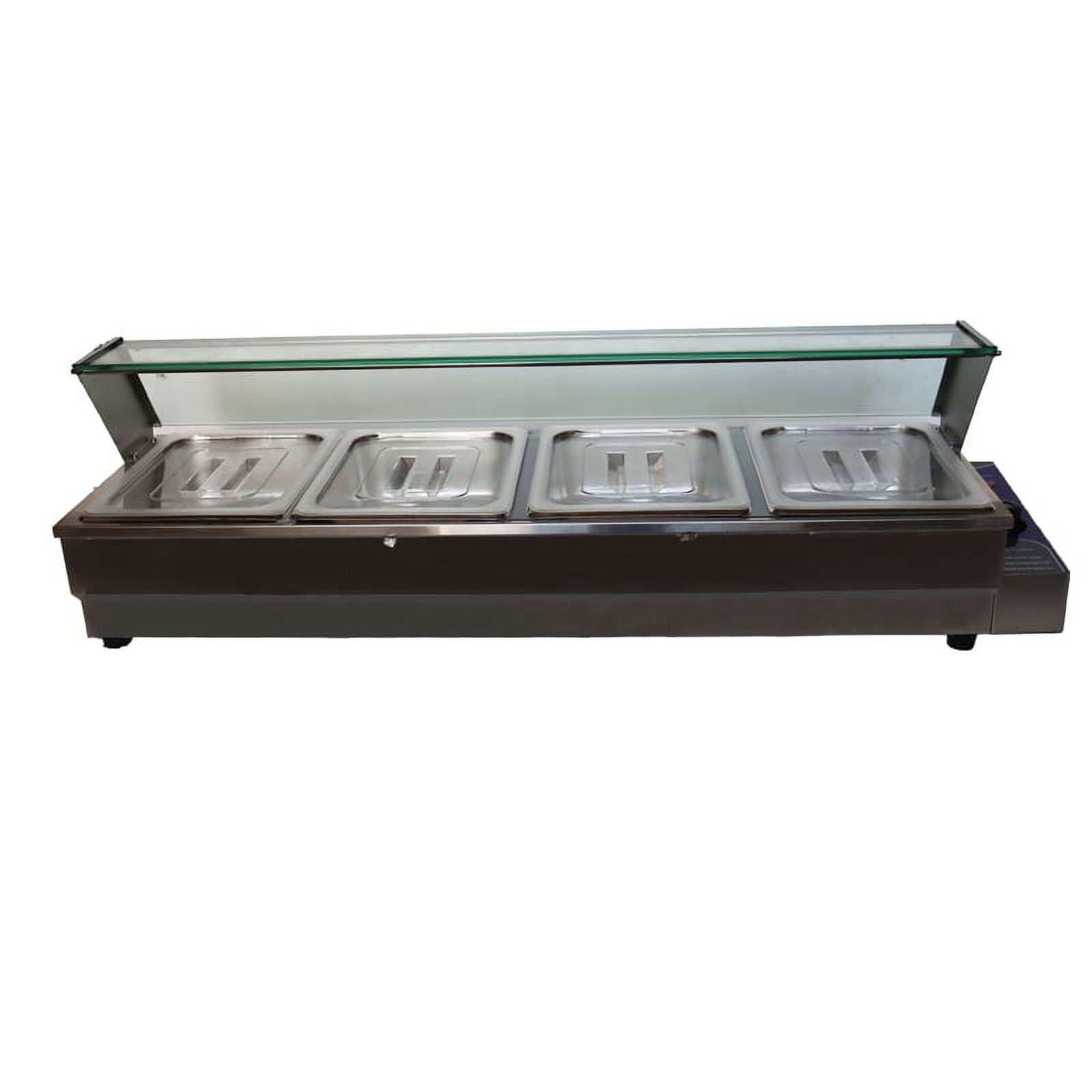 INTBUYING 4 Pan Food Soup Warmer Stove Bain Marie Commercial Canteen ...