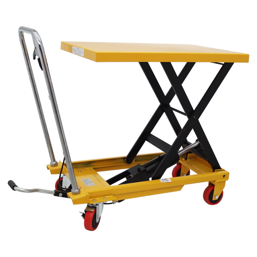 INTBUYING 440LBS Hydraulic Lift Table Cart Trolley Mobile Manual ...