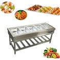 INTBUYING 5-Pan Buffet Food Warmer Electric Steam Table 72" Stainless ...