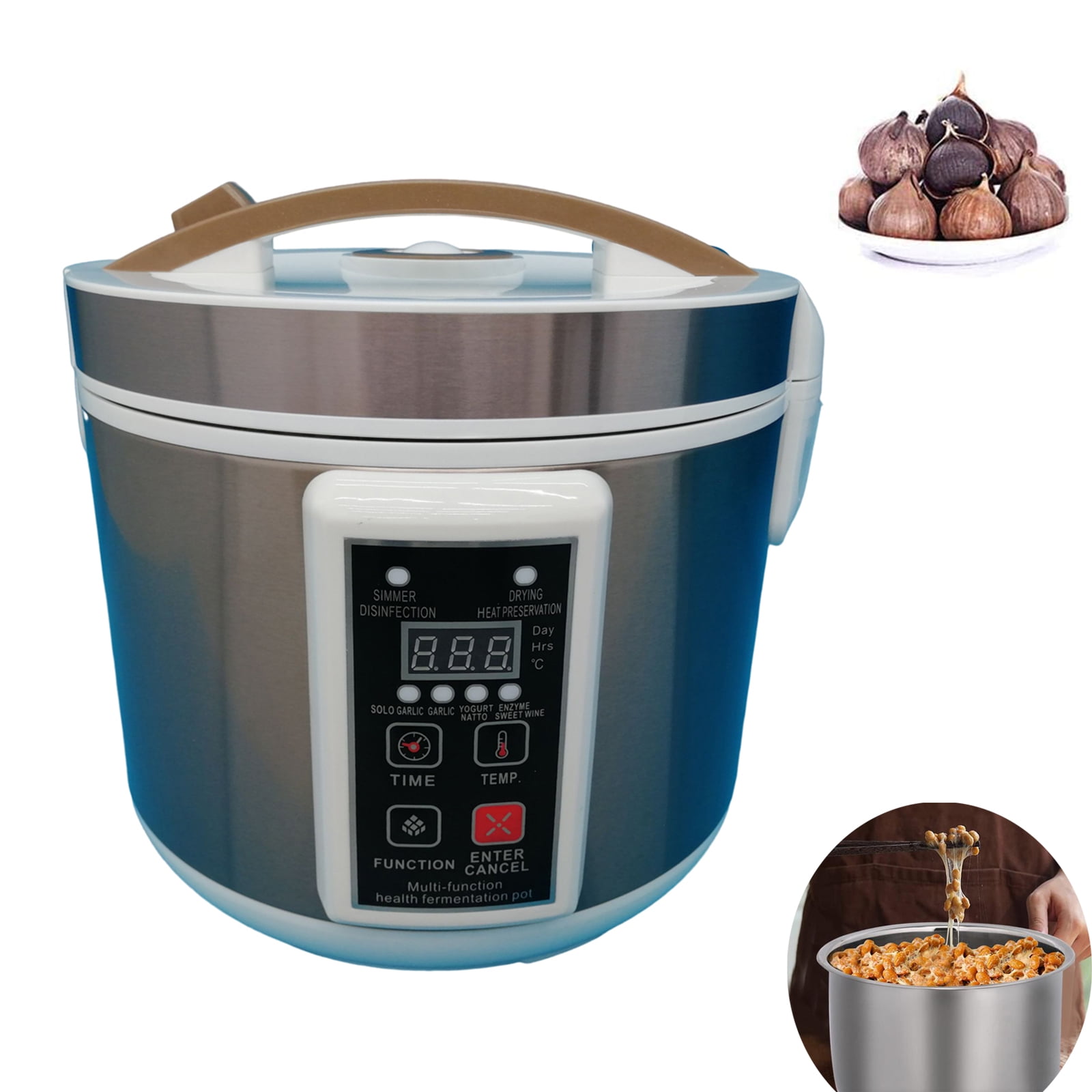 INTBUYING 5L Fermenting Pot for Yogurt Black Garlic Enzyme Natto Wine ...