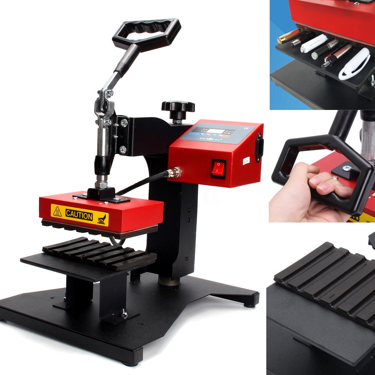 INTBUYING Professional Automatic 6 Station Digital Pen Heat Press ...