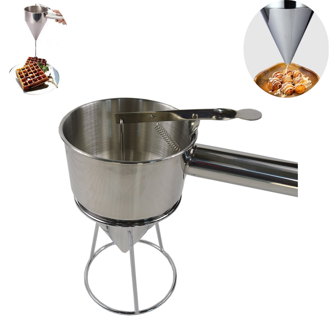INTBUYING Batter Dispenser Donut Pancake Waffle Batter Funnel with ...
