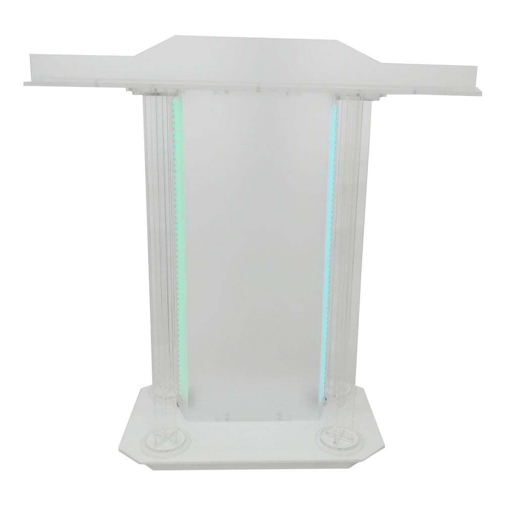 INTBUYING Church Podium Acrylic Clear Speech Lectern Pulpit with LED ...