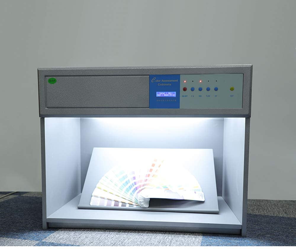 INTBUYING Color Matching Cabinet Color Calibration Chart with 4 Light ...