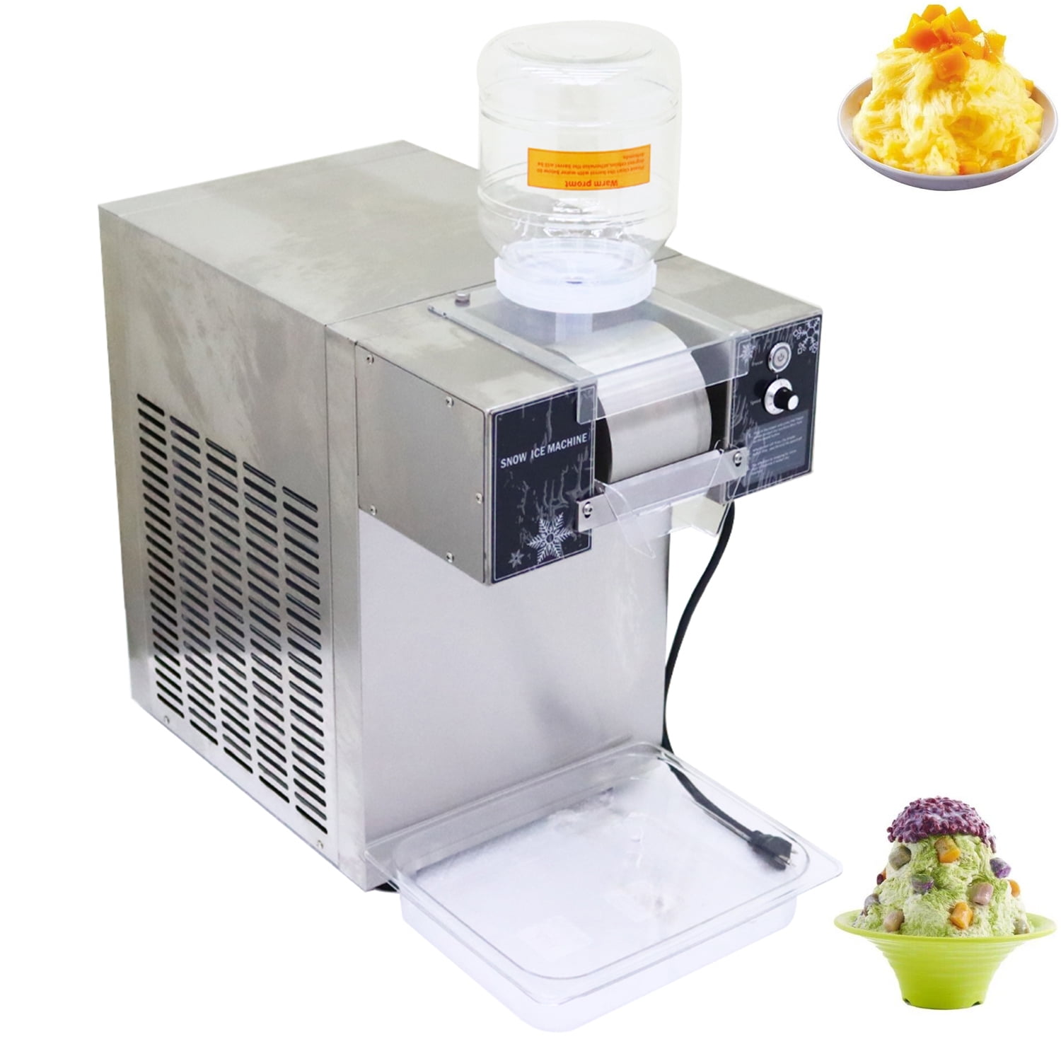 INTBUYING Commercial Air Cool Snowflake Ice Machine Snow Cone Machine ...