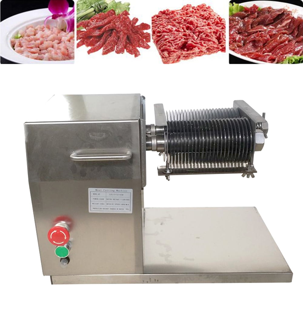 INTBUYING Commercial Meat Cutting Machine 5mm Blade Slicing and ...