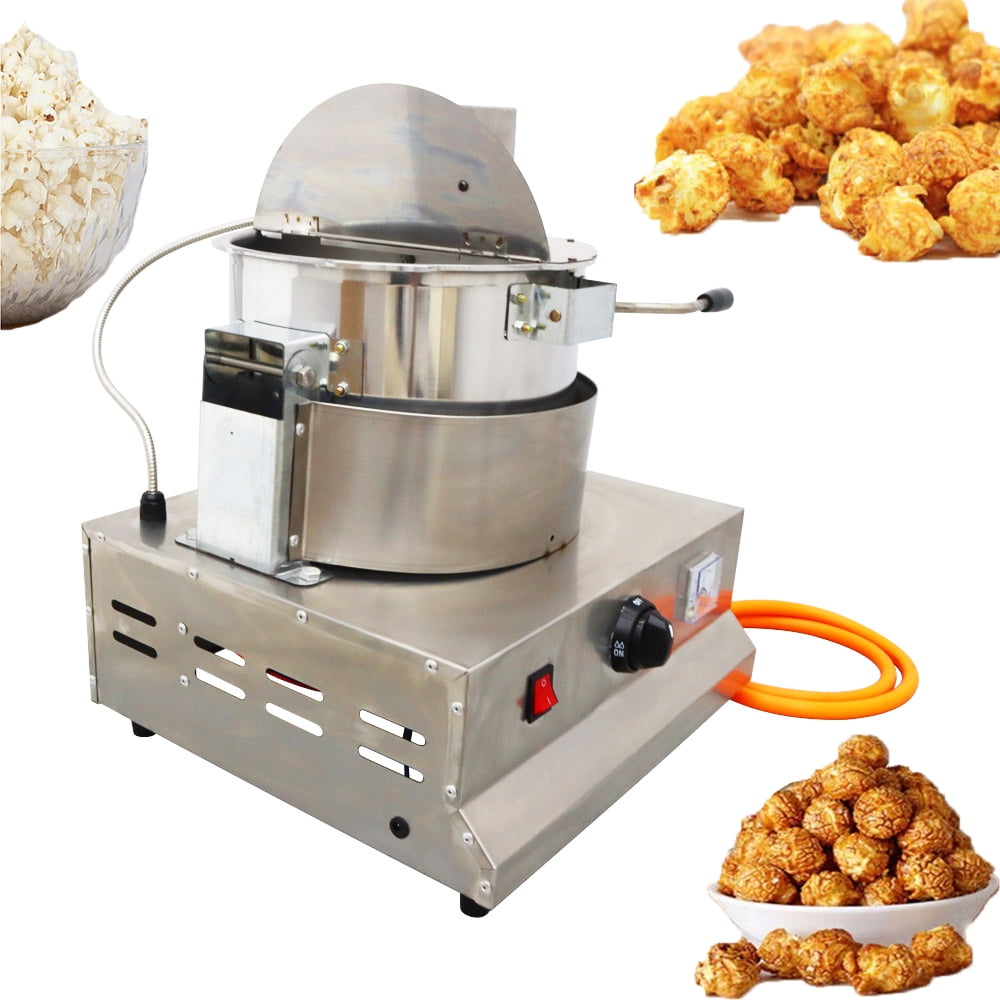 INTBUYING Stainless Steel Commercial Gas Heating Popcorn Maker with ...