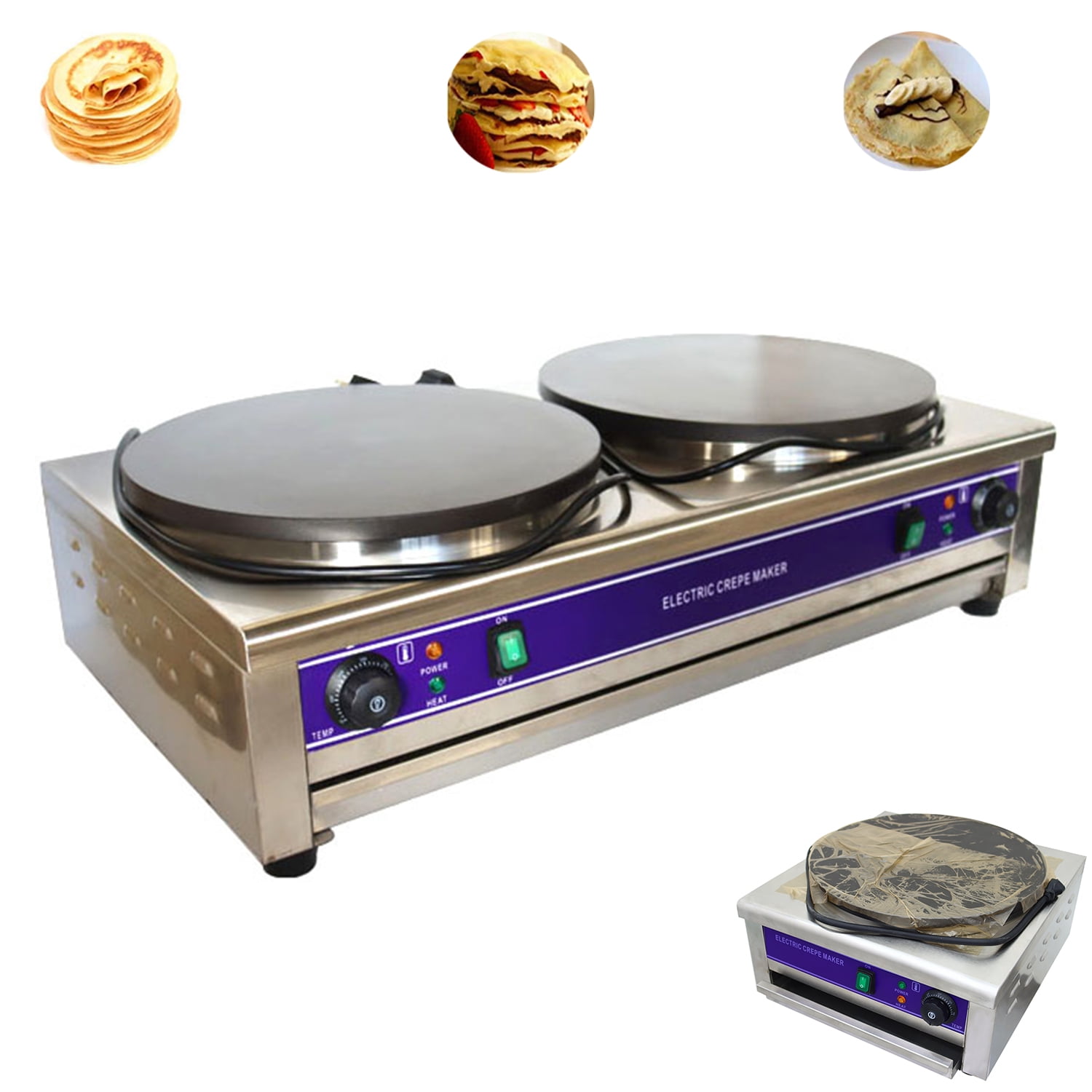 INTBUYING Electric Crepe Maker Nonstick Pancake Making Machine ...