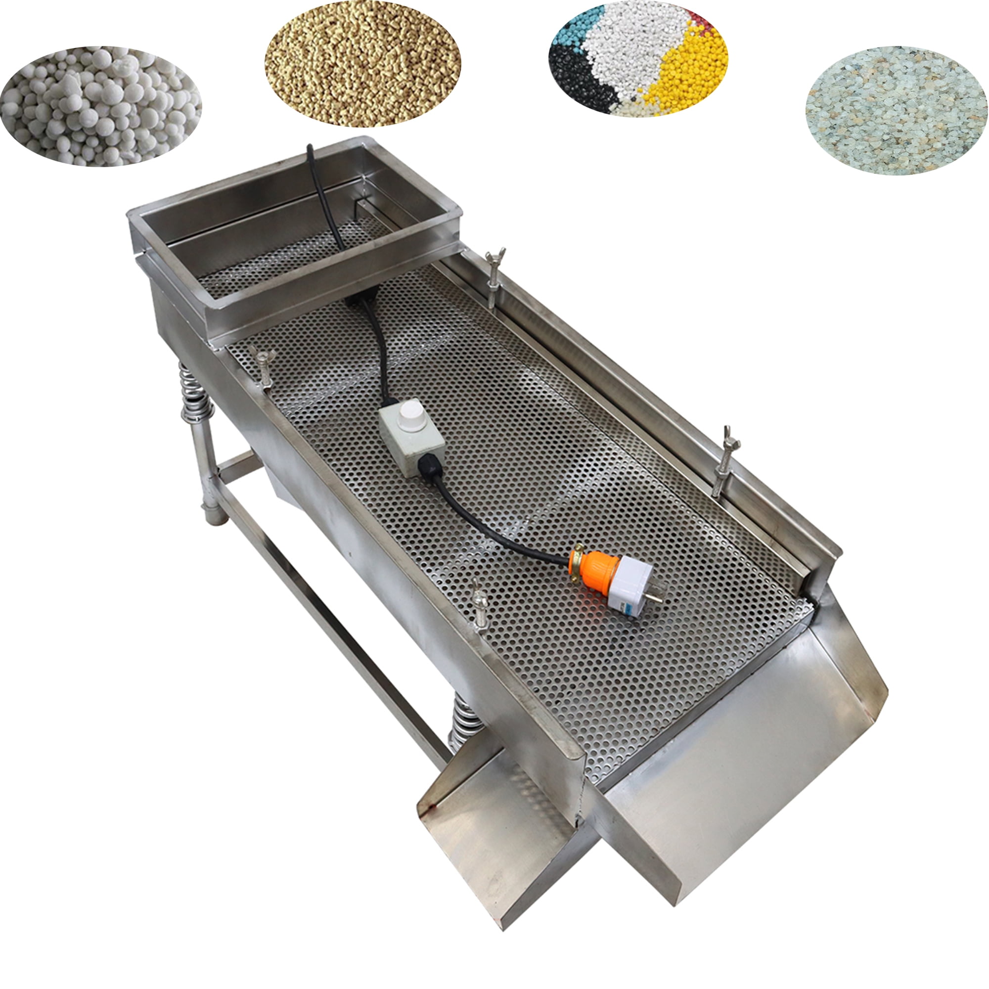 INTBUYING Electric Linear Vibrating Screen Stainless Steel Shaker ...
