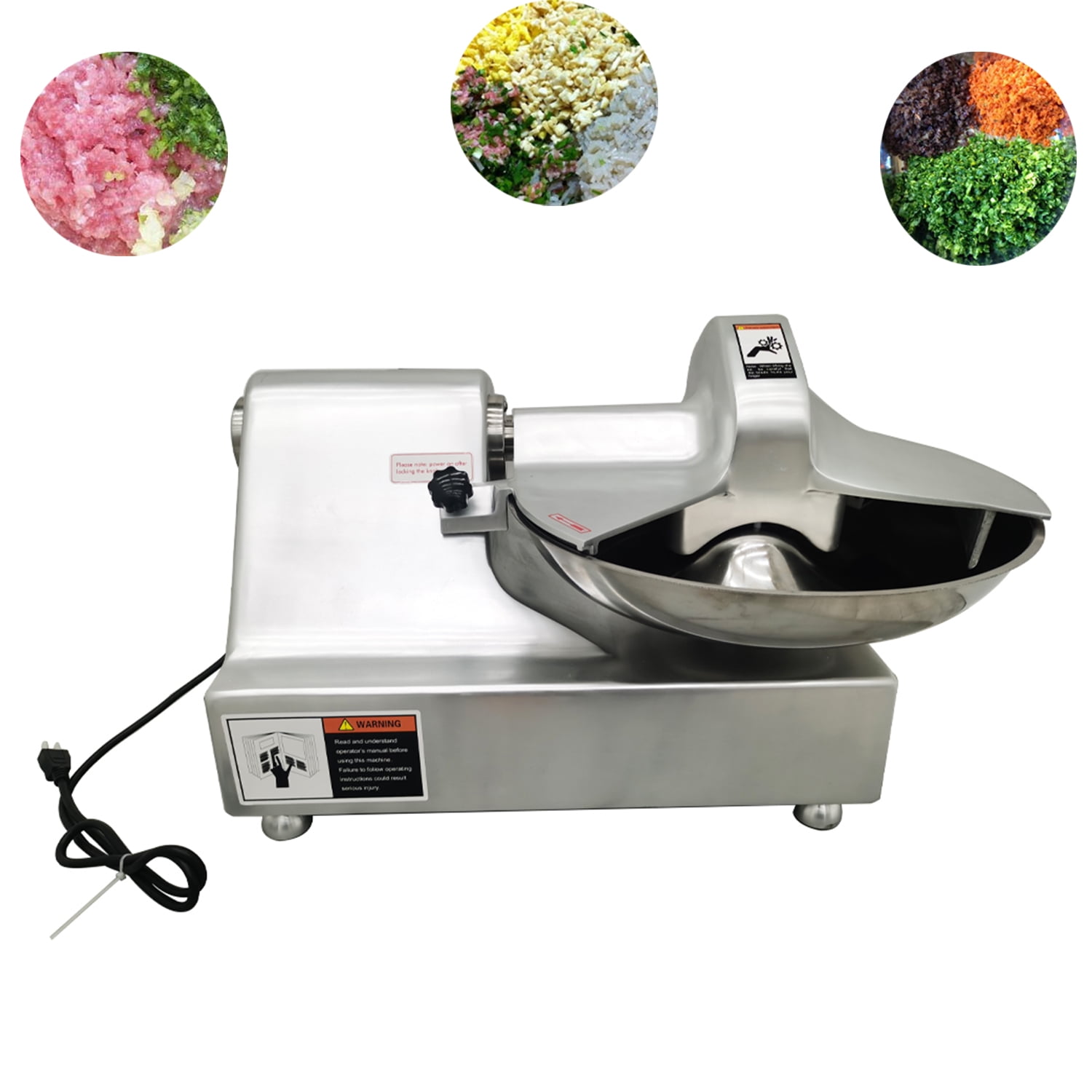 INTBUYING Electric Meat Vegetable Cutter Shredder Food Chopper Processor 8L 12R/MIN - Walmart.com