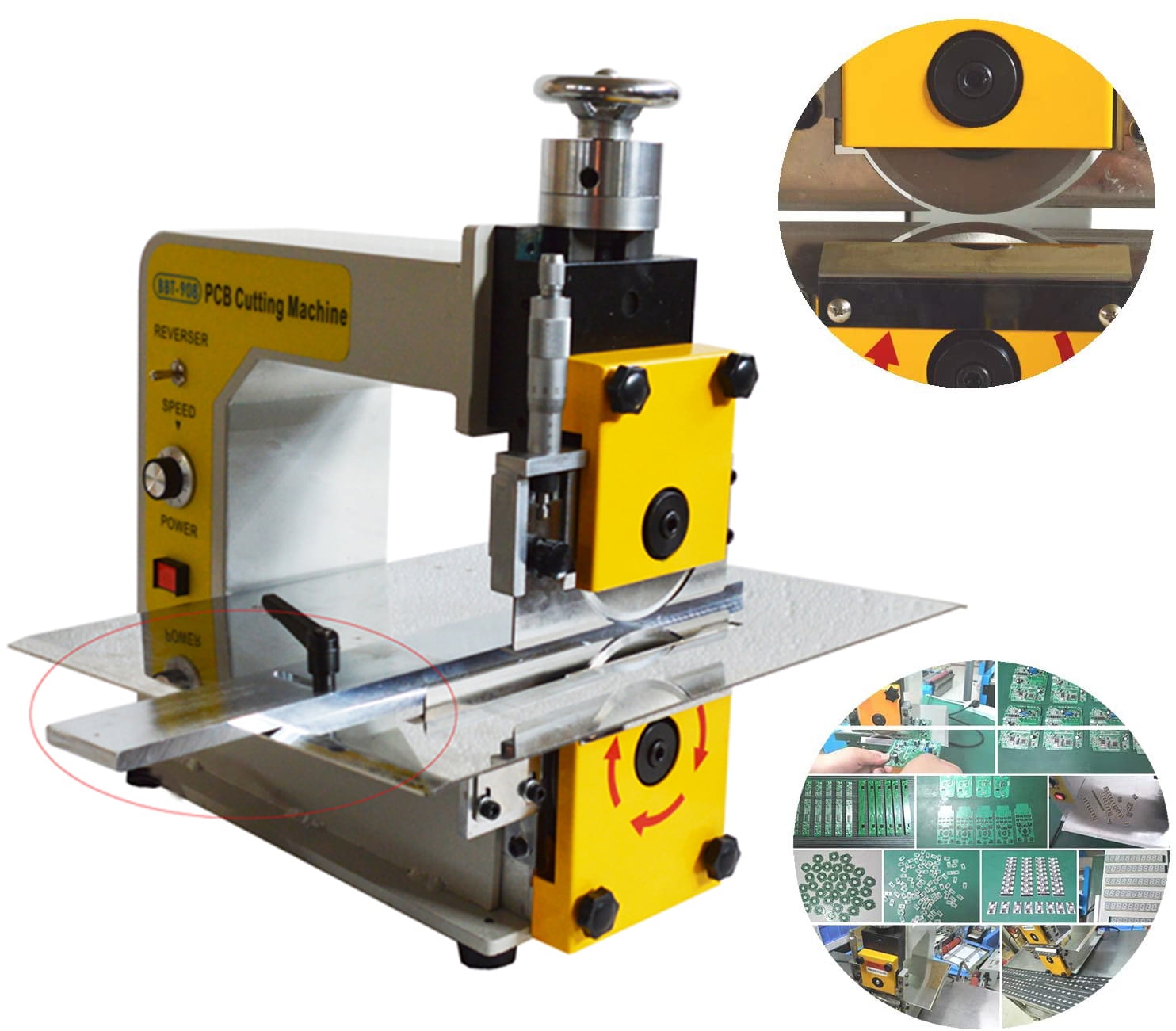 INTBUYING Electric V-cut PCB Cutting Machine Groove Cutter Separator ...