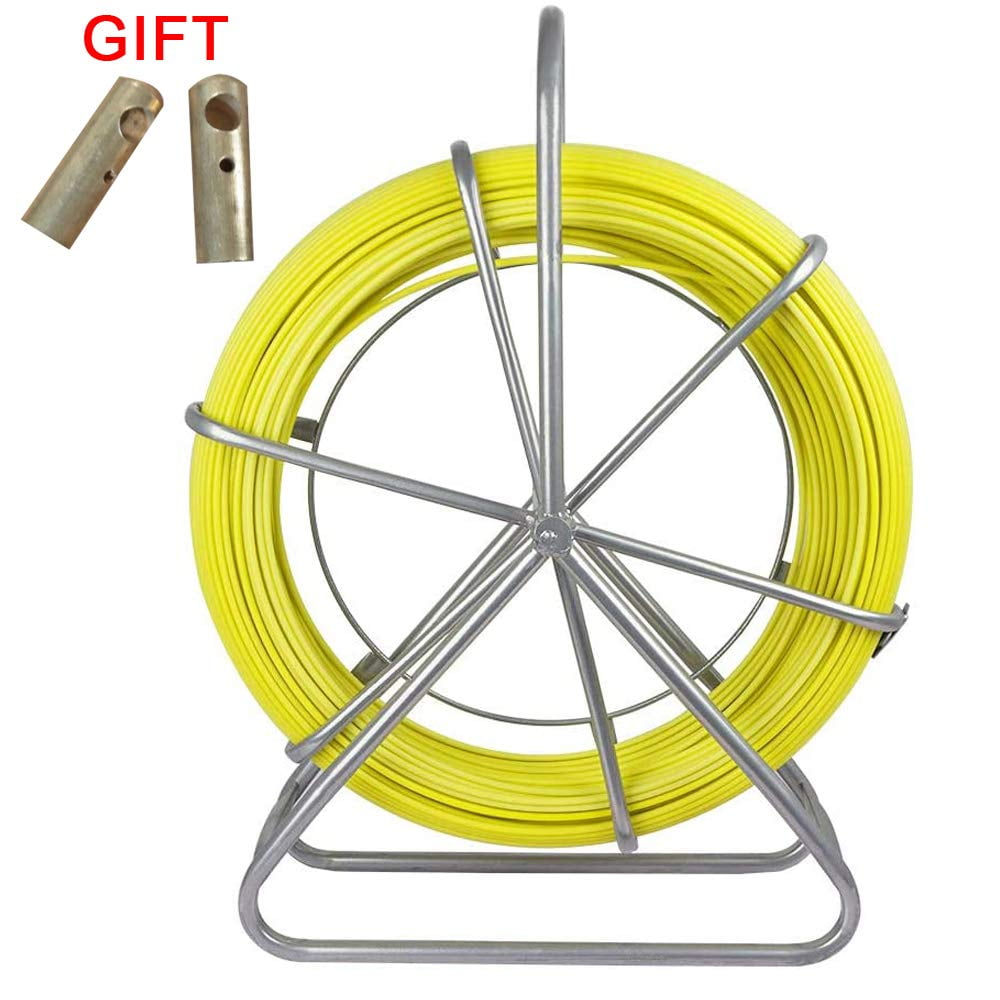 INTBUYING Fish Tape Fiberglass Reel Wire Cable Running Rod Duct Rodder ...