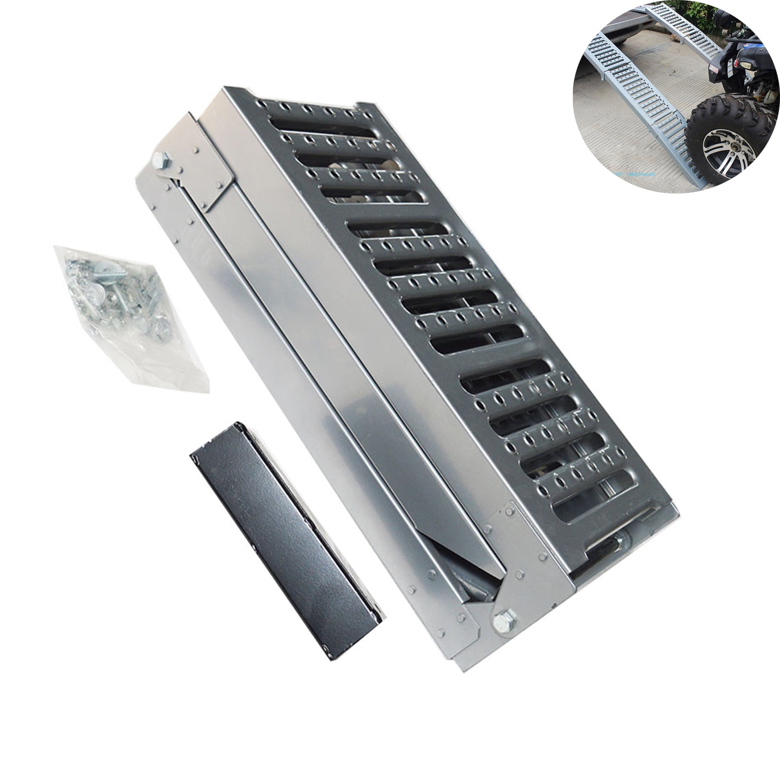 INTBUYING Foldable Car Ramp Portable Fold Lightweight Ramp for Car ...