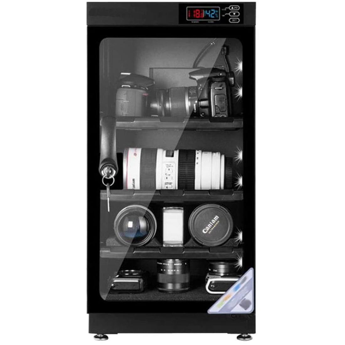 INTBUYING Fully Automatic NC Camera Lens Dehumidifying Dry Box Cabinet ...