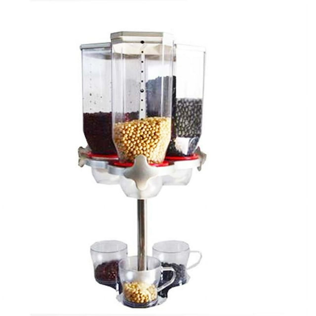 INTBUYING Grain Dispenser Three-head Rotary Manual Dry Food Grain ...