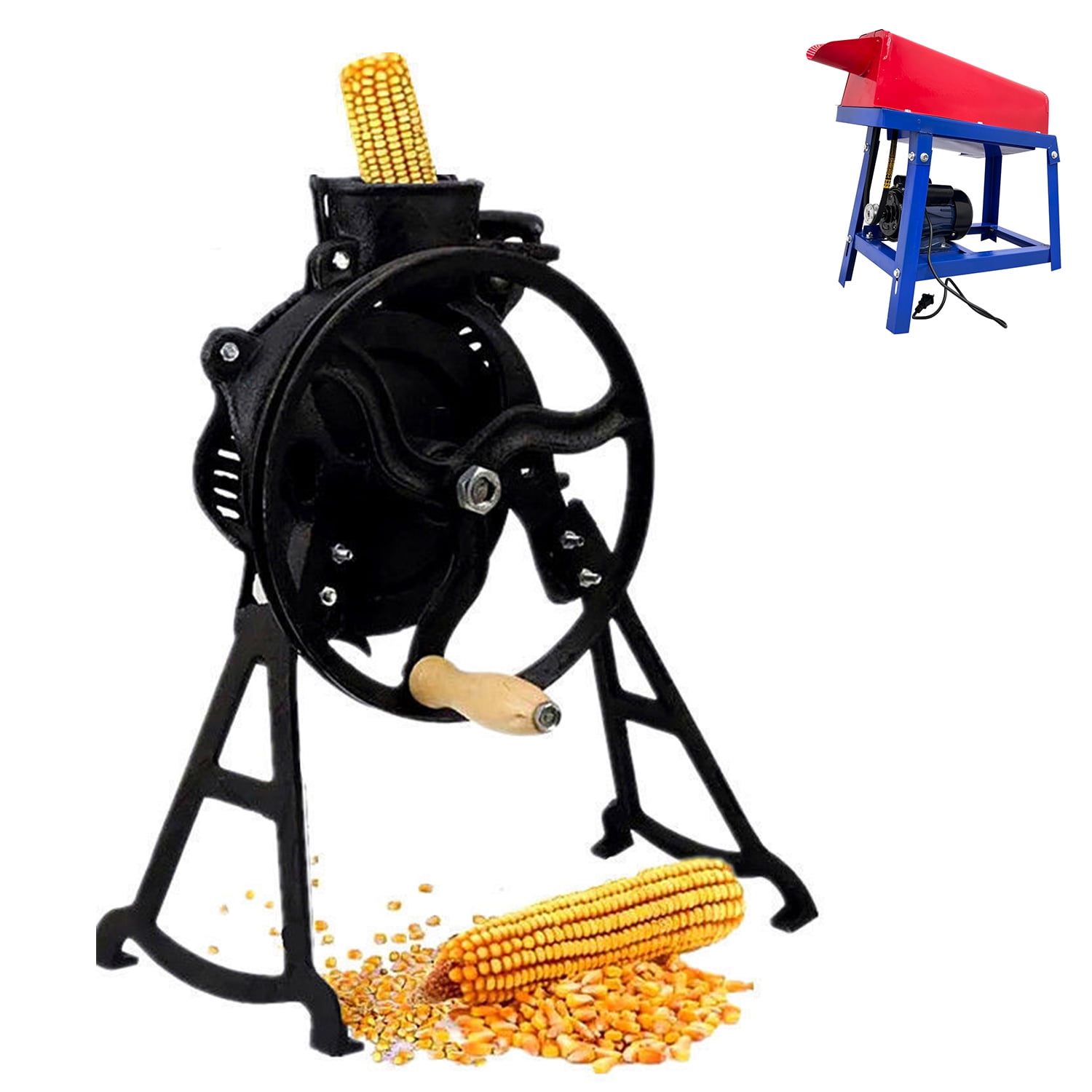 INTBUYING Hand/Electric Corn Sheller Dry Corn Thresher Farming Tool ...