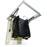 INTBUYING Hidden Telescopic Folding Ladder Black 9.8ft/12Steps Carbon ...