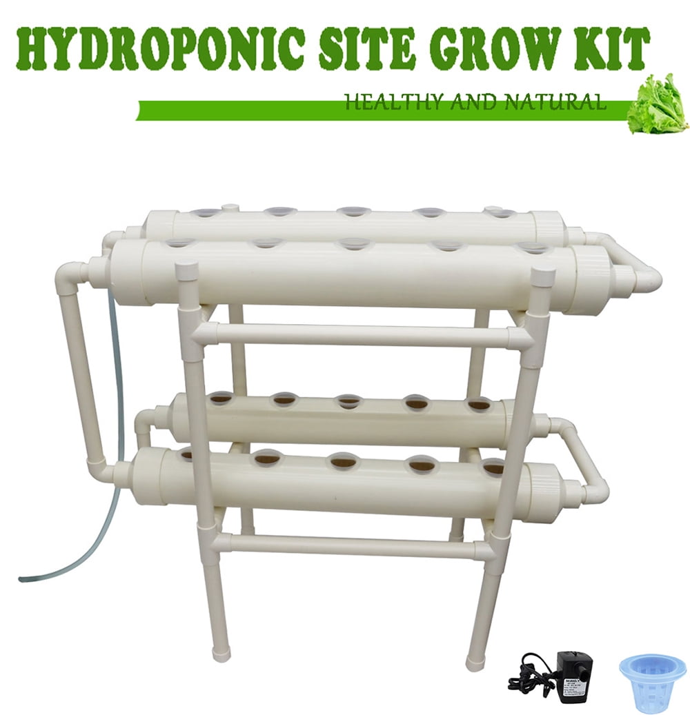 INTBUYING Hydroponic Site Grow Kit Two Layers 4 Pipe 20 Plant Site ...