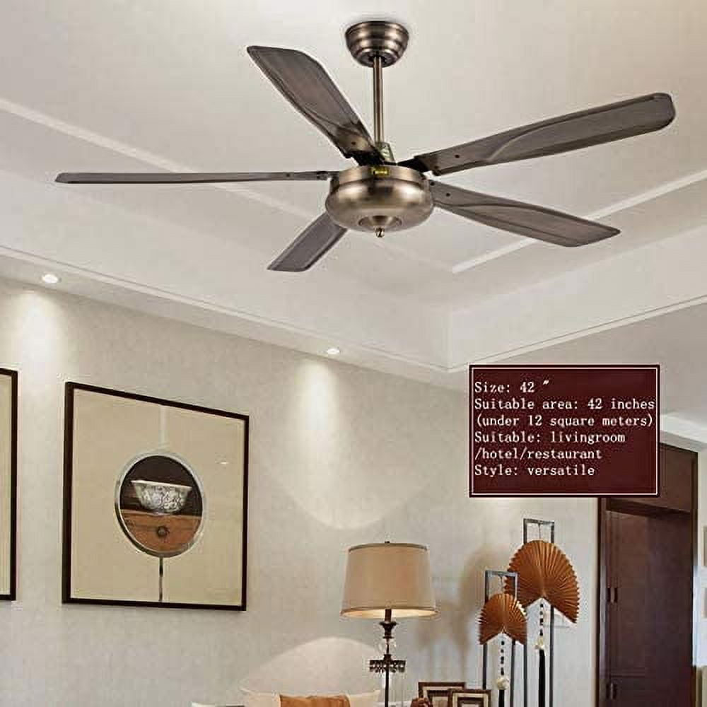 INTBUYING Indoor/Outdoor European Ceiling Fan 5 Stainless Iron Metal ...