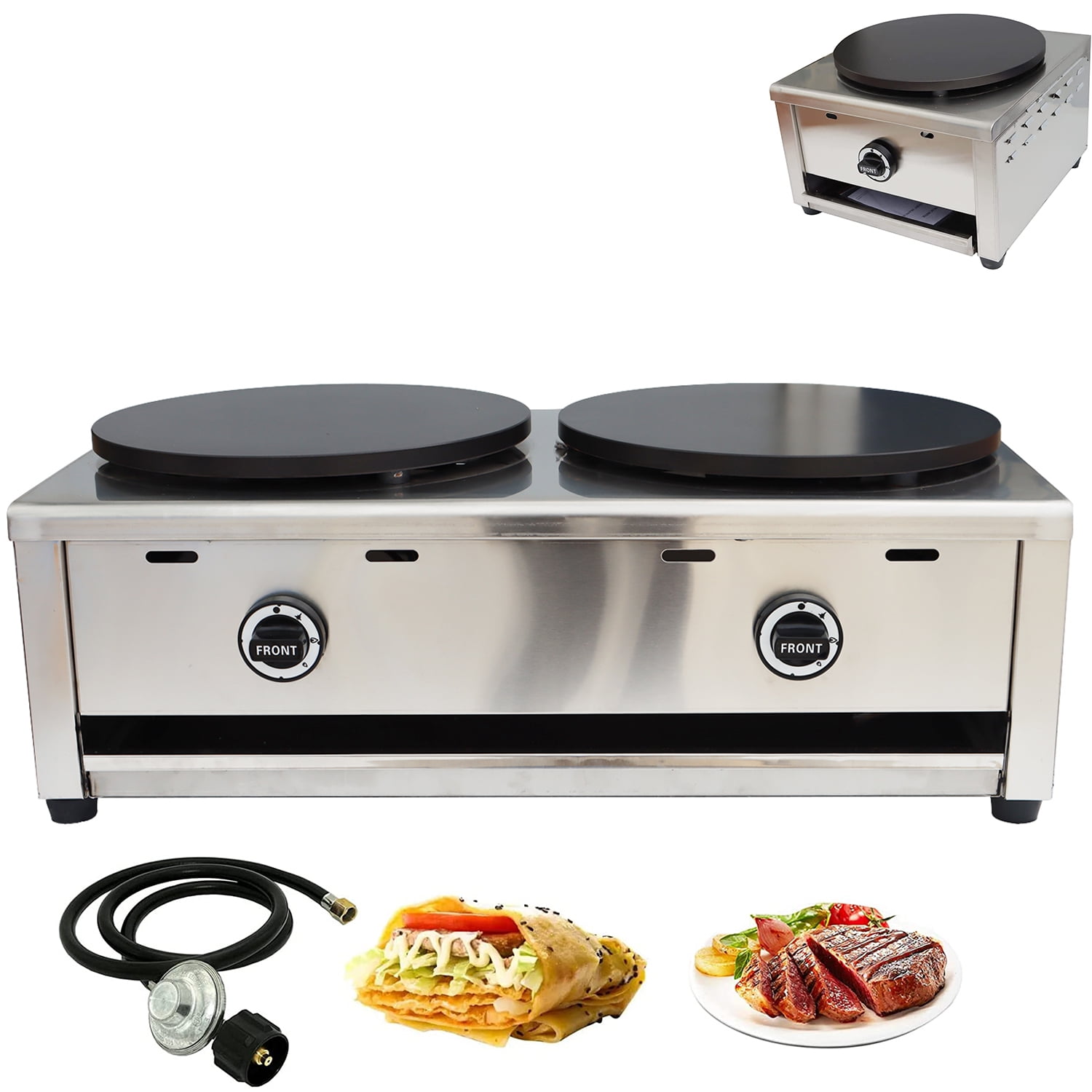INTBUYING LP Gas Pancake Maker Pan Griddle Machine 2800PA with Low ...