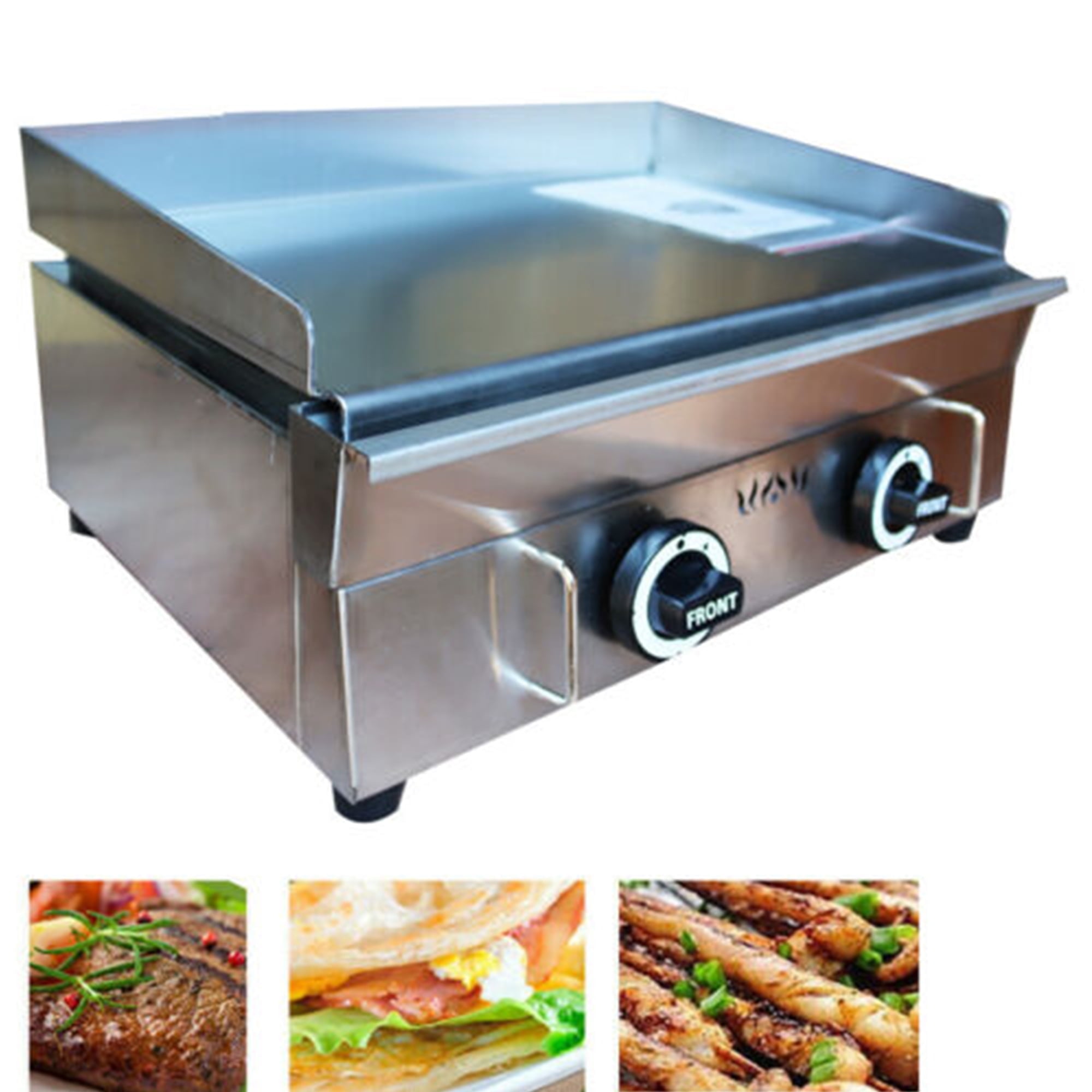 INTBUYING LPG Gas Grill Commercial 21.26"13.39" Flat Griddle Camp ...