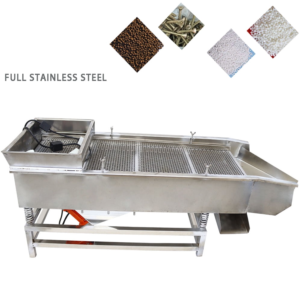 INTBUYING Linear Vibrating Screen 6mm&8mm Double Layer Screen Stainless ...