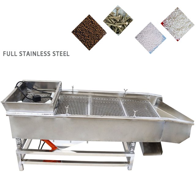 INTBUYING Linear Vibrating Screen 6mm&8mm Double Layer Screen Stainless ...