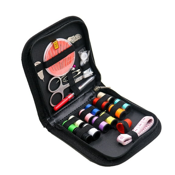 EDHITNR Portable Sewing Kit, Double Layer Plastic Sewing Box with ...
