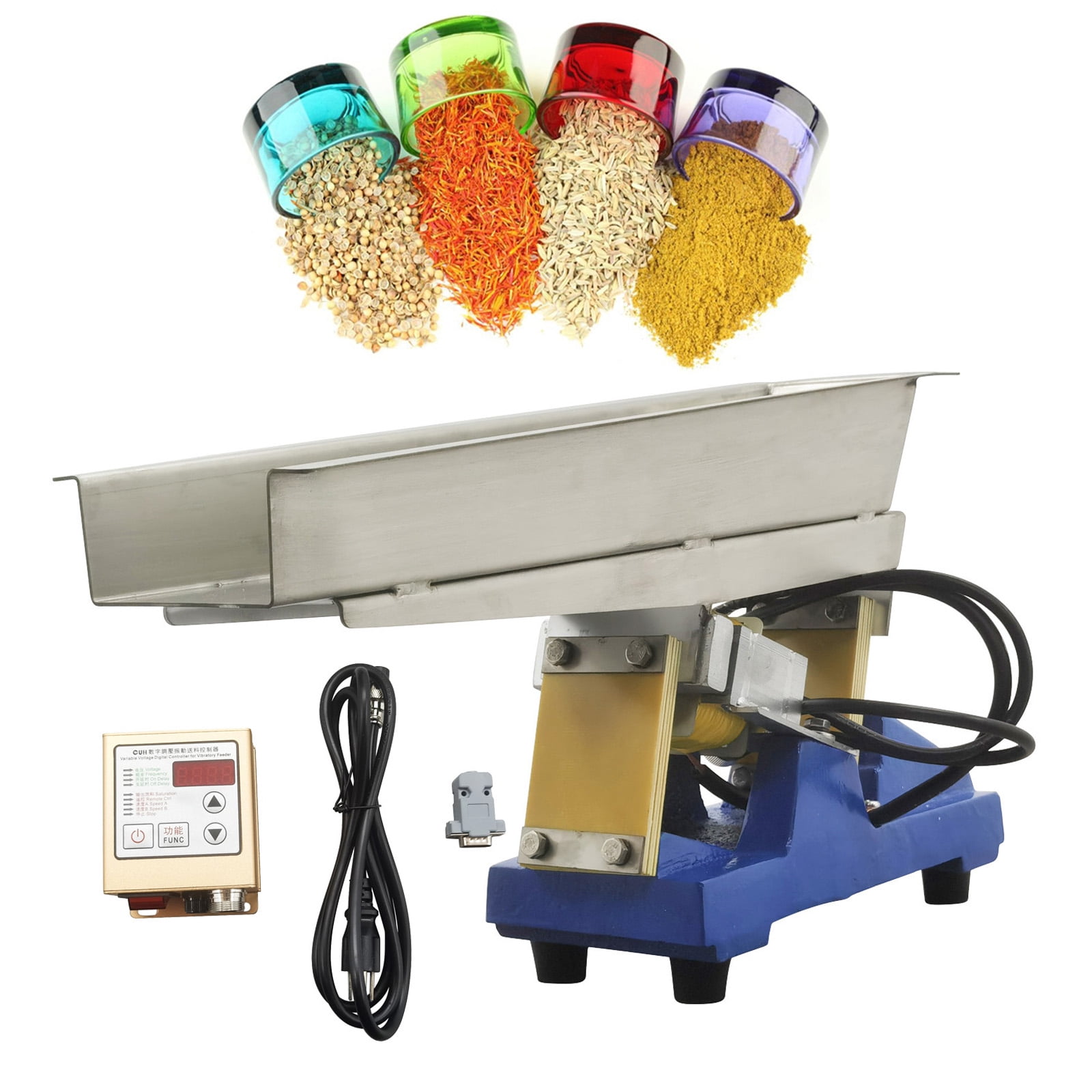 INTBUYING Mini Vibrating Feeder Electromagnetic Vibratory Conveyor ...