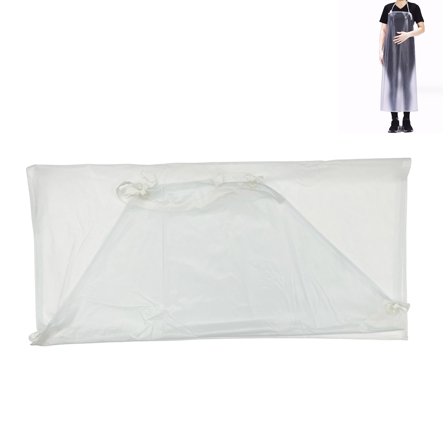 INTBUYING PVC Transparent Apron Waterproof Rope Sling Apron - Walmart.com