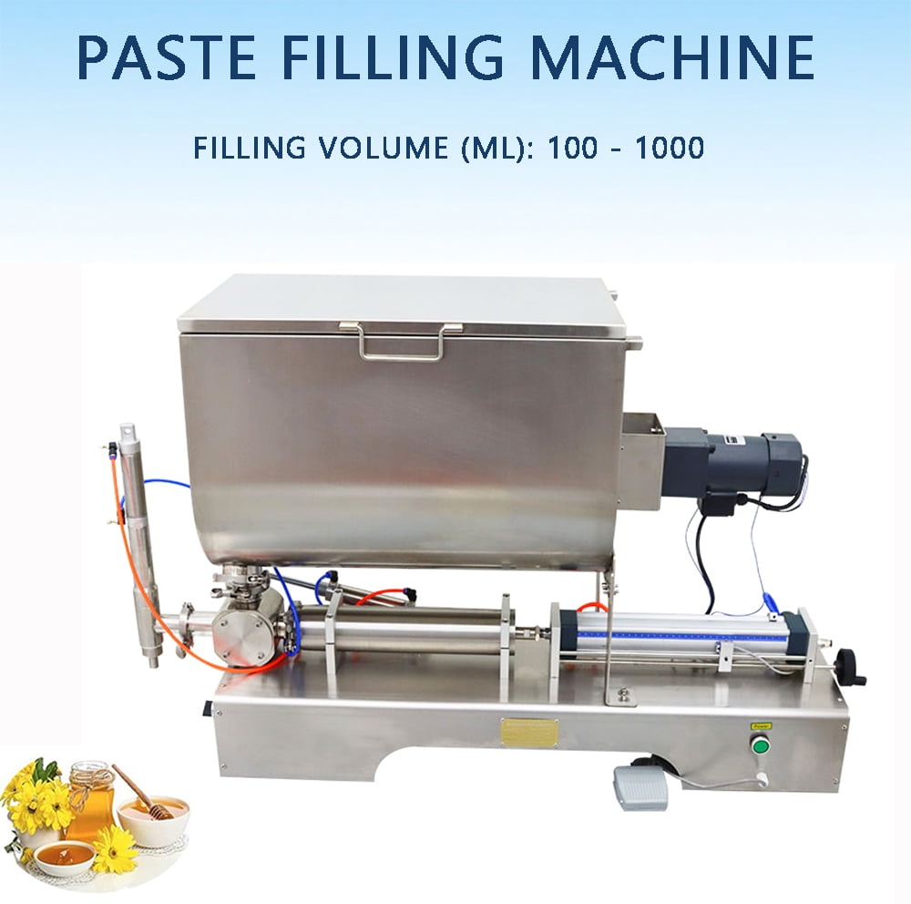 INTBUYING Paste Filling Machine 100-1000ml Piston Filler Machine for ...