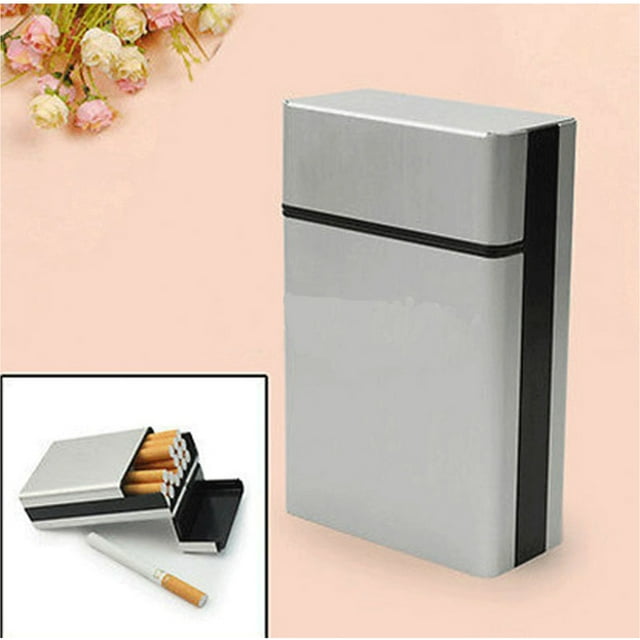 INTBUYING Portable Aluminum Alloy Pocket Box Cigarette Tobacco Cigar ...