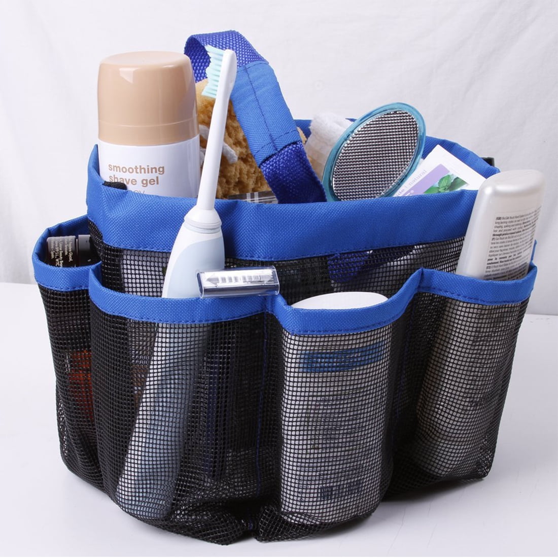 INTBUYING Portable Large Mesh Shower Caddy with 9 Pockets, Quick Dry ...